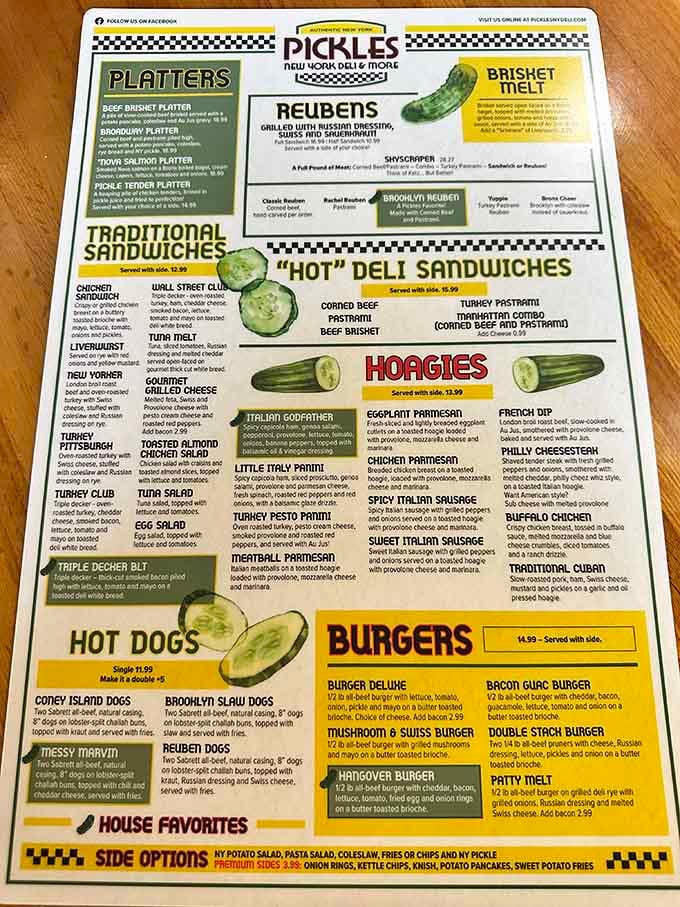 This menu reads like a greatest hits album, and every track is a certified banger.