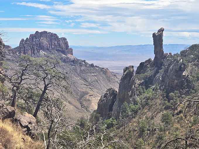 That pinnacle stands tall like a natural exclamation point, reminding you why this trail earned its name.