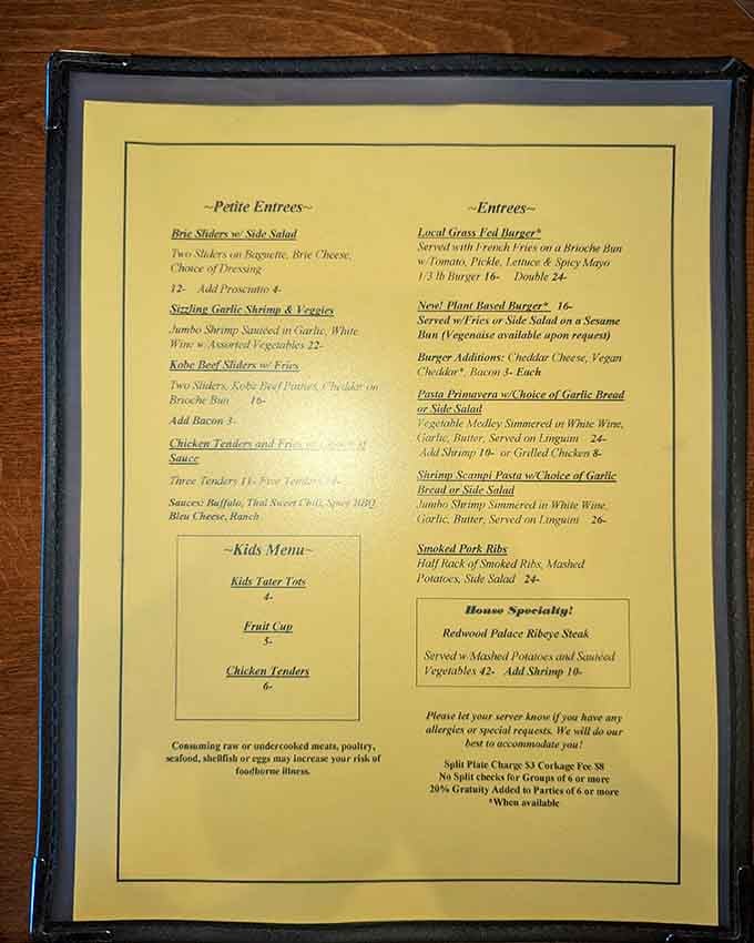 When a menu lists ribeye as the house specialty, you know exactly what the kitchen takes pride in.