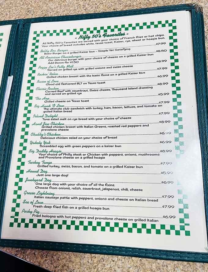 The menu reads like America's greatest hits, from classic Reubens to omelets that understand their assignment perfectly.