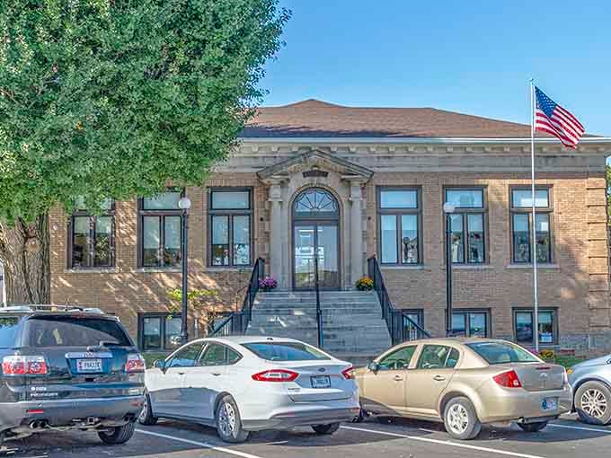 Classical architecture meets small-town practicality at this beautifully maintained library that still believes in the power of books.