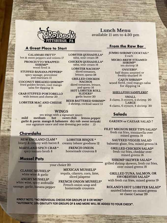 This menu reads like a love letter to the sea, offering everything from angry mussels to lobster nachos.