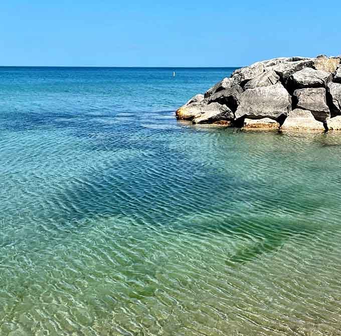 That water clarity though! Lake Michigan showing off like it's auditioning for a Caribbean travel brochure.