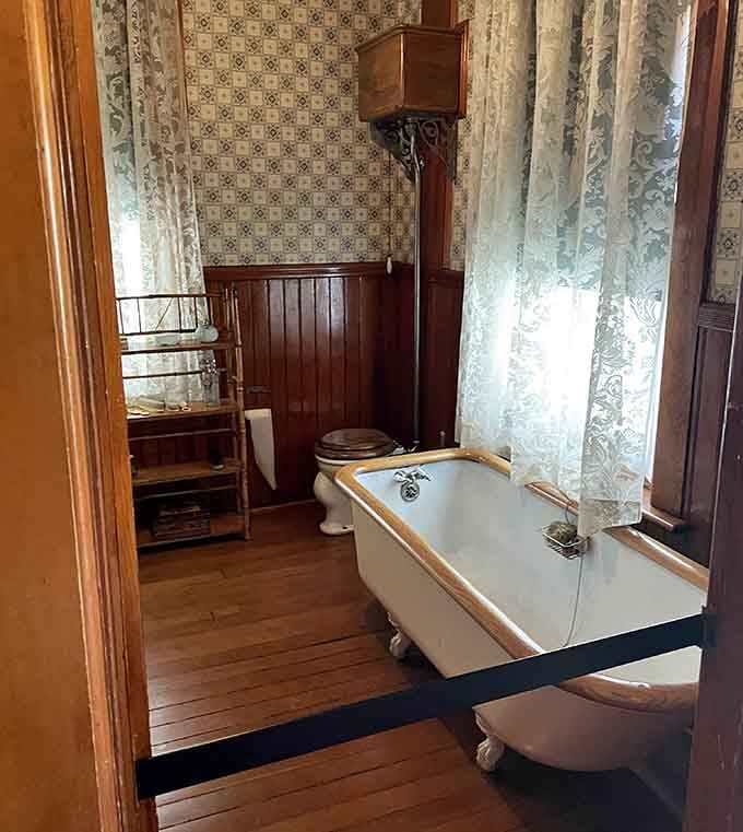 Indoor plumbing was the height of luxury in 1890s Arizona, and this bathroom shows they didn't skimp on style.