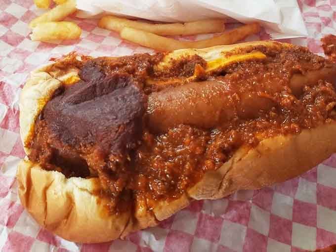 This isn't just a chili dog, it's a masterclass in how meat, cheese, and bun can achieve perfect harmony.