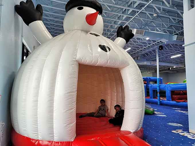 Getting swallowed by a giant inflatable snowman wasn't on anyone's bucket list, but now it absolutely should be.