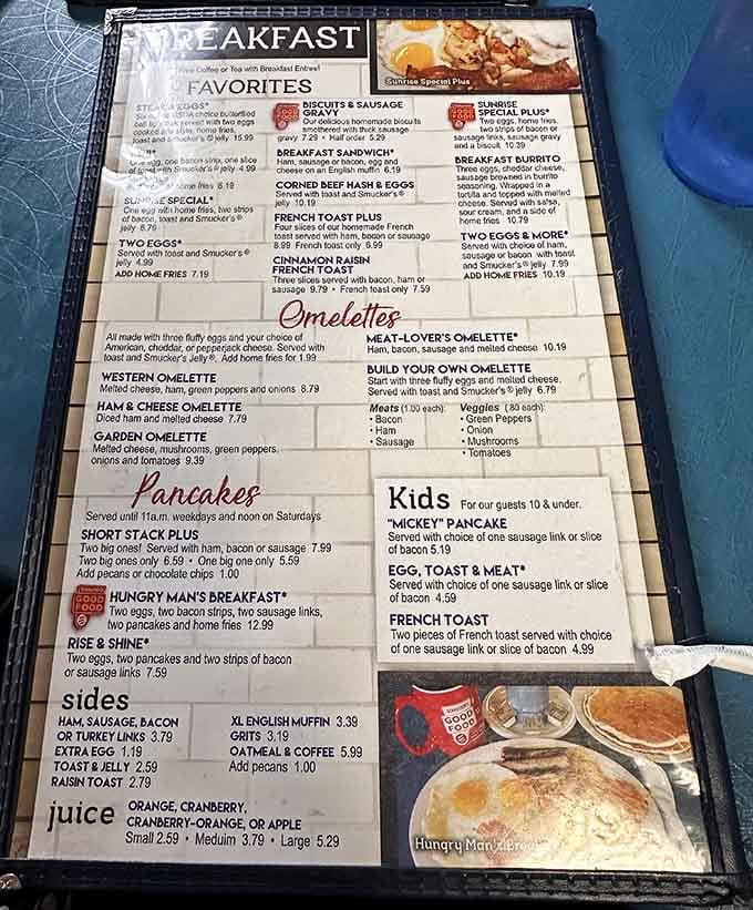 When the menu offers this many breakfast options, you know you've found a place that takes morning seriously.
