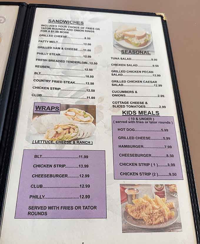 This menu reads like a greatest hits album of American comfort food, and every track is a banger.