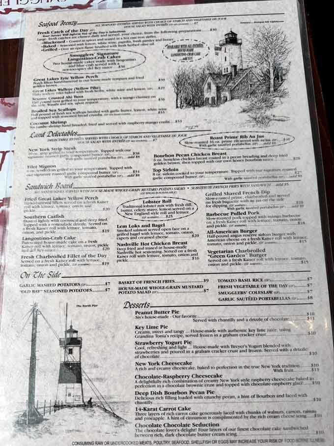 This menu reads like a greatest hits album of Lake Erie's finest, with every track guaranteed to be a chart-topper.