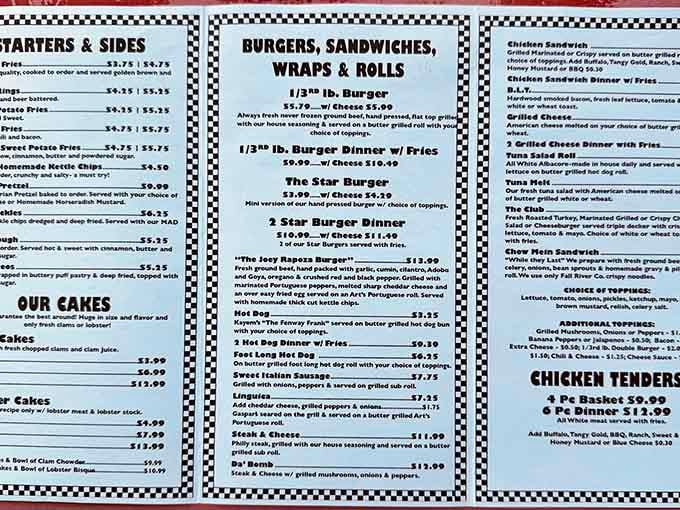 When the menu requires this much reading, you know you're in for some seriously tough decisions ahead.