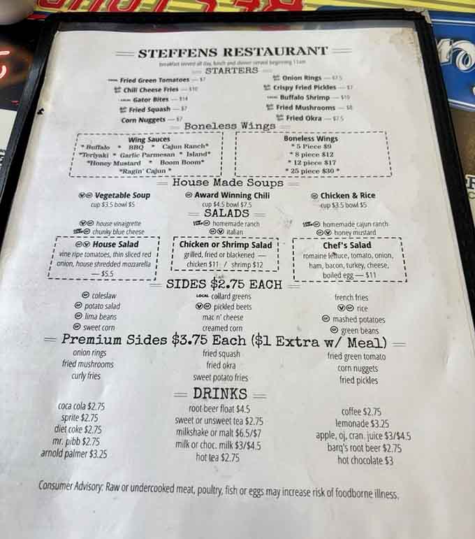 A menu where fried okra and gator bites coexist peacefully, proving Georgia knows how to party.