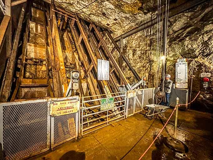 This vintage hoist system moved tons of ore from deep underground, proving our grandparents' generation built things to last forever.