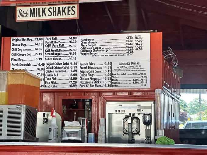 This menu board is a masterclass in simplicity: no fusion confusion, just honest food done right since your parents were dating.