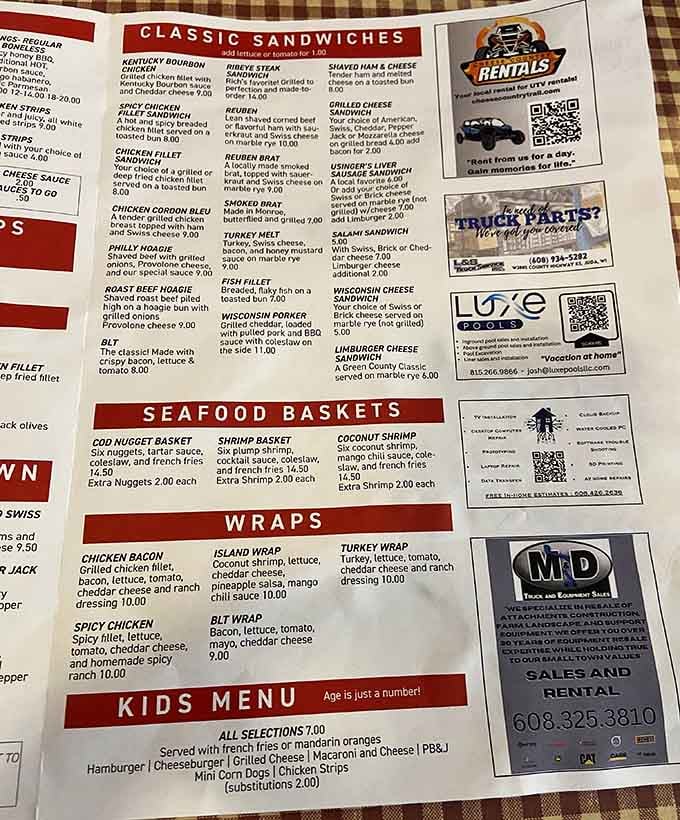 A menu this honest and generous is basically a love letter written in sandwich form. Read it slowly.