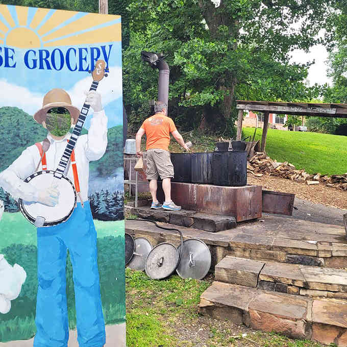 Where boiled peanut magic happens, giant boiling pots and a whole lot of Southern tradition at work.