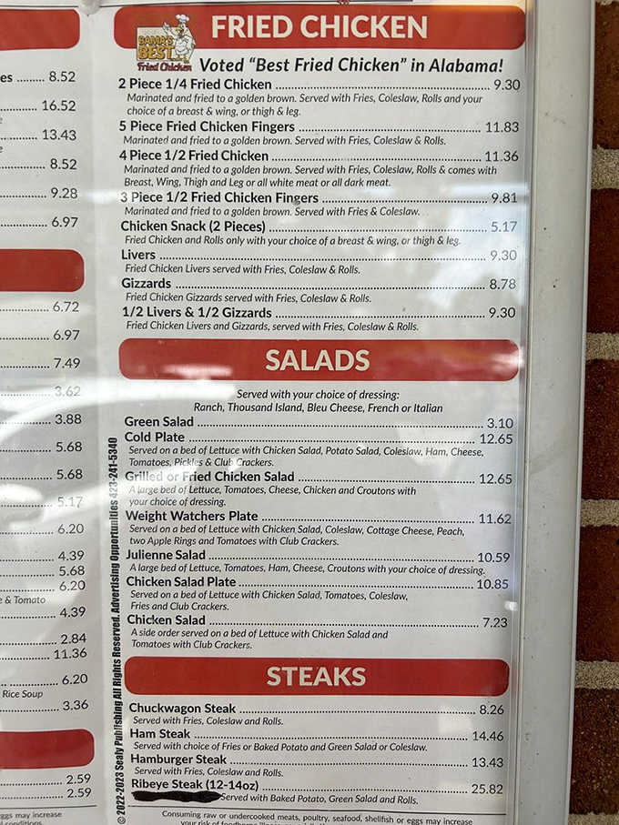 When a menu proudly declares "Best Fried Chicken in Alabama," you know they're not playing around here.