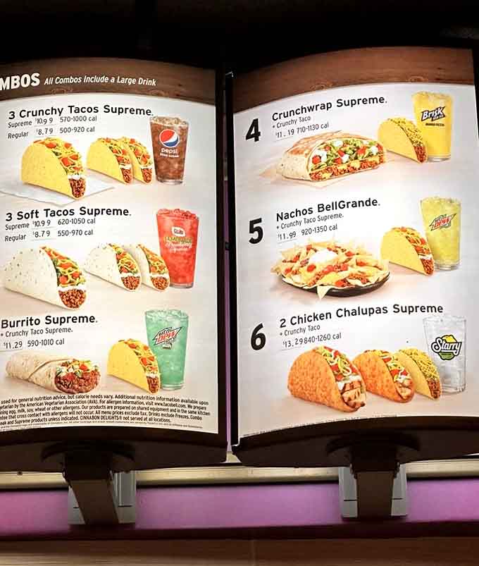 The menu board reveals familiar favorites, but what's missing from this picture will surprise you most.