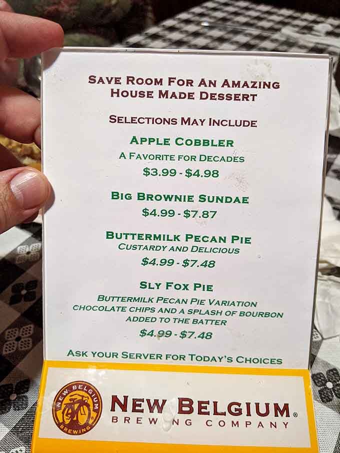 Save room for dessert? With options like Sly Fox Pie, that's not a suggestion, it's a requirement.