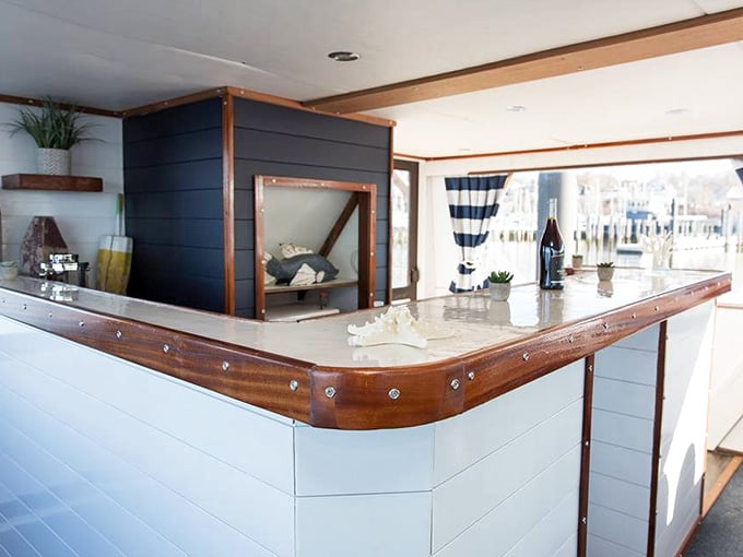 This isn't just a bar, it's your floating command center for beverage distribution and good decision-making.