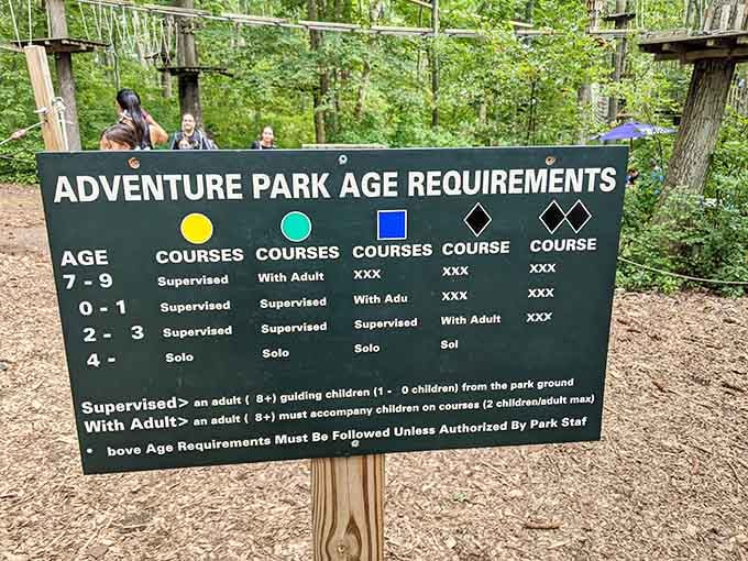 Color-coded courses mean you can't blame getting lost on bad directions, only on your questionable life choices.