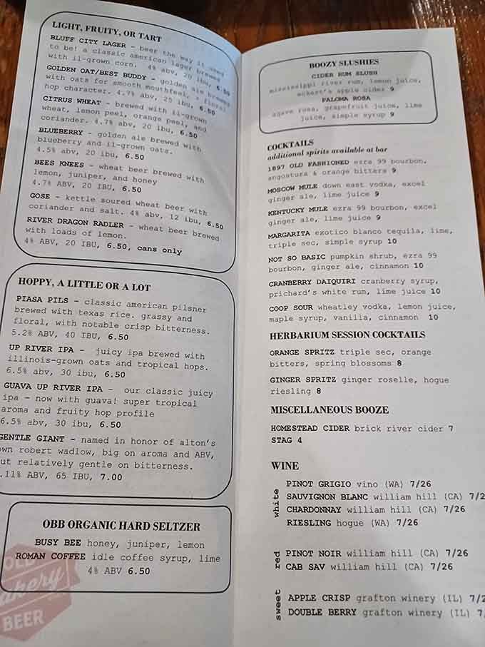 This menu reads like a love letter to organic brewing, with enough variety to make even the most indecisive drinker perfectly happy.