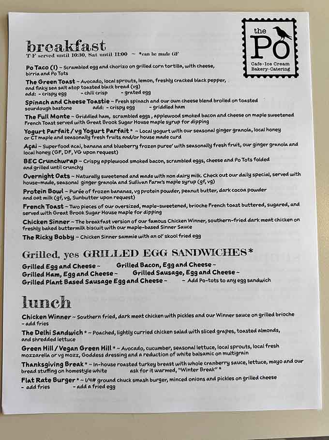 This menu reads like a love letter to creative breakfast, with options that'll make your usual morning routine seem downright boring.