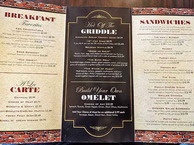 Build your own omelet or trust the classics, either way you're making a solid investment in breakfast.