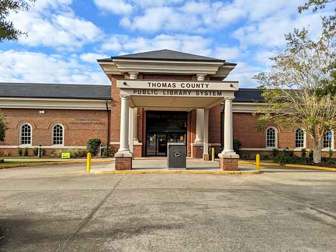 The Thomas County Public Library stands proud, reminding us that some communities still value beautiful civic architecture.