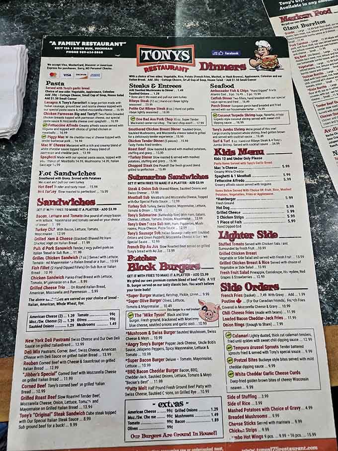 When a menu requires this much reading material, you know you're in for some serious decision-making paralysis.