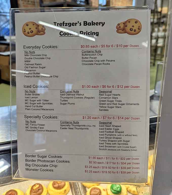 This menu reads like a greatest hits album of cookies, and every track is a certified banger.