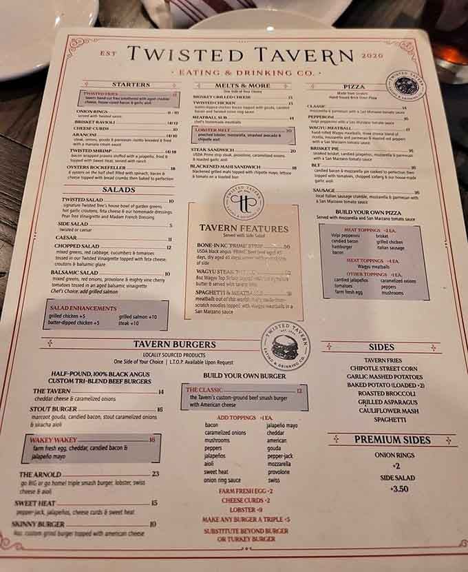 When a menu offers everything from brisket to burgers to pizza, you know the kitchen isn't afraid of anything.