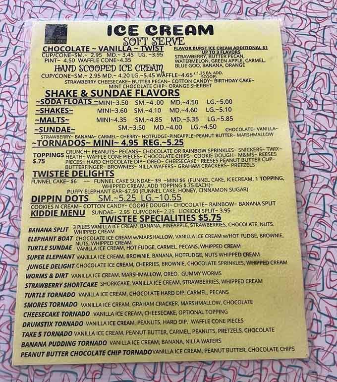 This menu reads like a greatest hits album of frozen happiness, and every track is a chart-topper.