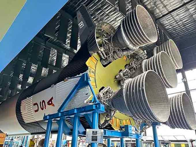 Standing beneath these massive Saturn V engines makes you realize humans built something truly extraordinary to escape Earth's grip.