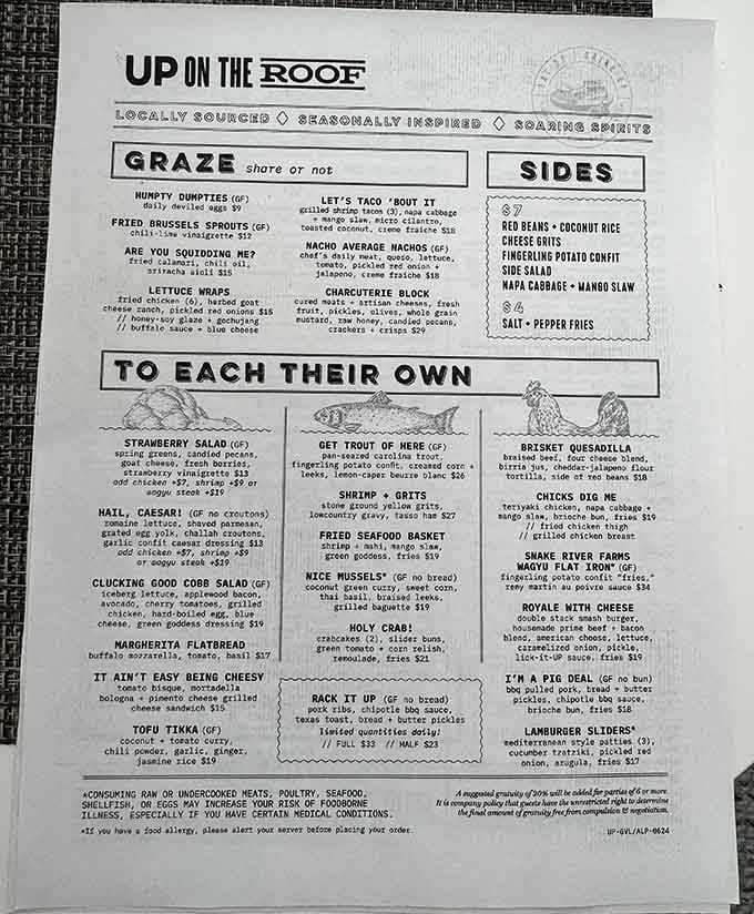 A menu that reads like a greatest hits album, with clever names that'll make you smile before you eat.
