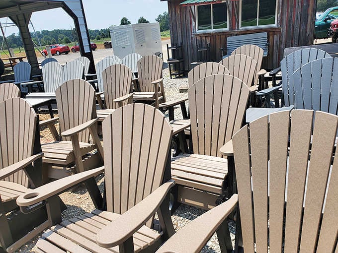 Nothing says Southern living quite like a porch full of Adirondack chairs waiting for you.