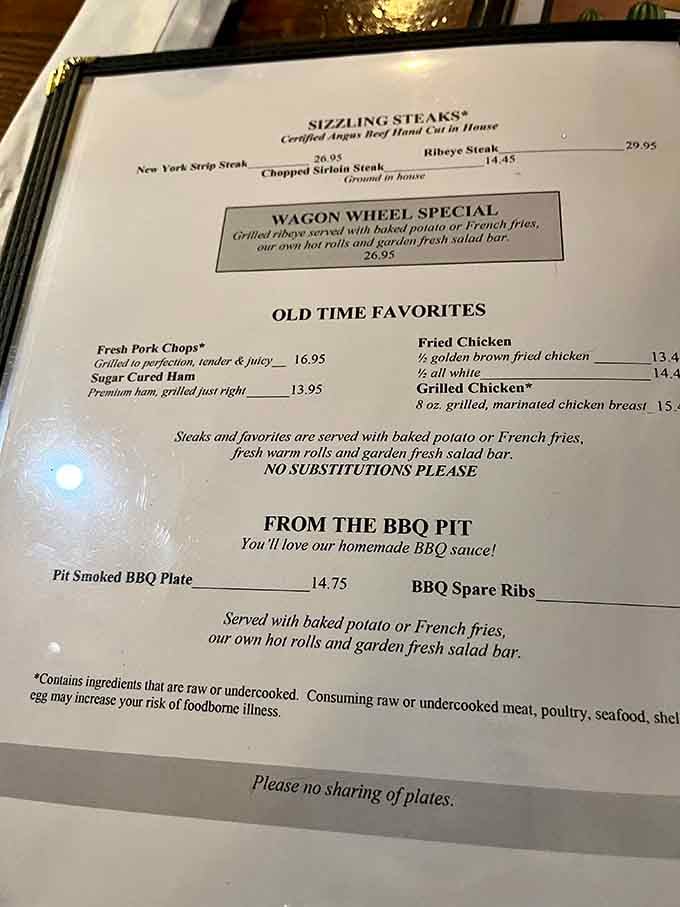Hand-cut steaks and homemade BBQ sauce headline a menu that takes comfort food seriously without taking itself too seriously.