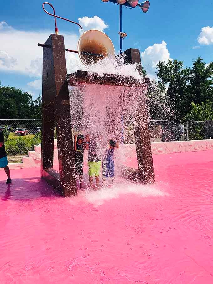 Nothing says childhood joy quite like a giant bucket dumping gallons of water on unsuspecting heads below.