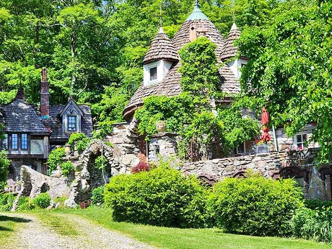 Lush summer greenery embraces the castle walls, creating a scene so picturesque you'll think you've wandered into Narnia.