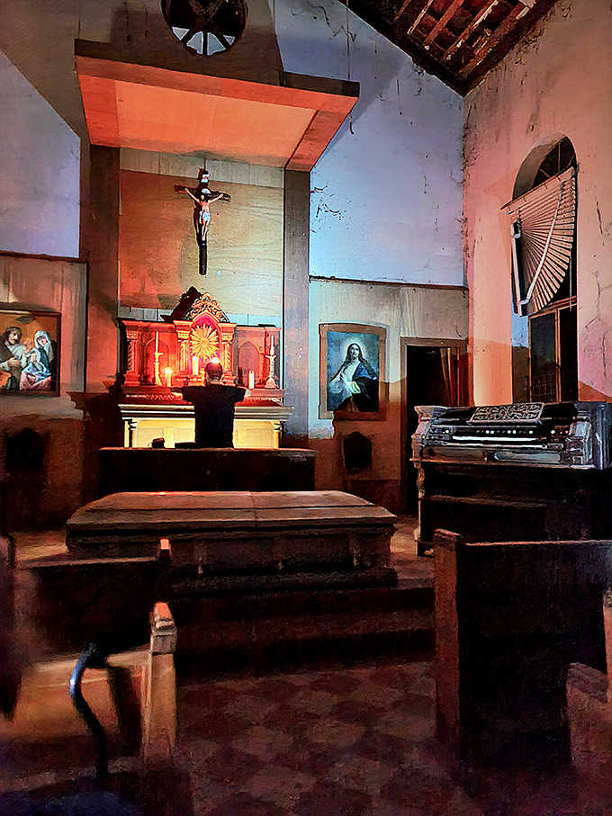 The chapel where prayers once brought comfort now brings something entirely different to brave visitors seeking answers.
