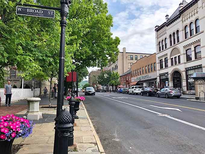 West Broad Street's flower baskets and historic facades make every day feel like a scene from your favorite movie.