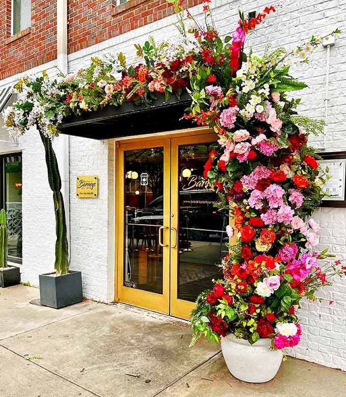 When flowers frame your entrance like a Chelsea Flower Show display, breakfast becomes an event worth celebrating.