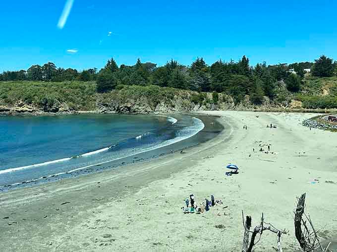 This protected cove with its turquoise water looks more like the Caribbean than Northern California's rugged coast.