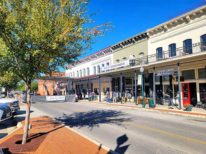 Sunlight dances on the courthouse square where locals still gather like characters in a Mayberry episode.