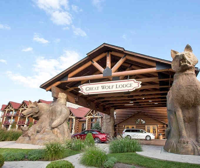 Those towering wooden wolves promise adventures that would make even the most sophisticated adult feel like a kid again.