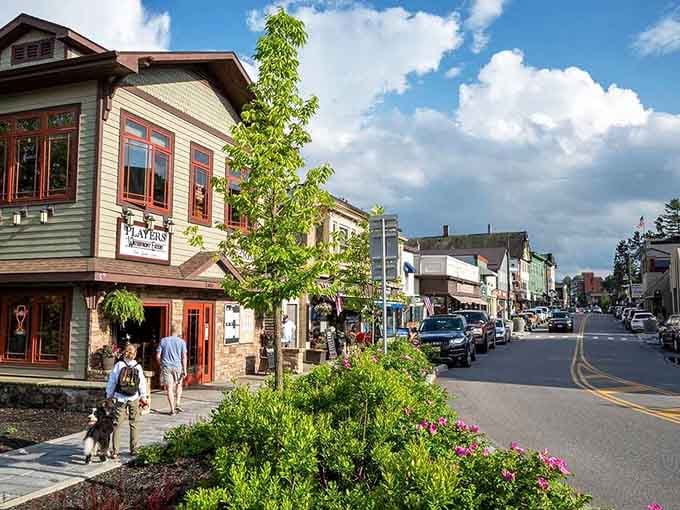 The combination of blooming flowers and charming streets creates an unbelievably beautiful setting.