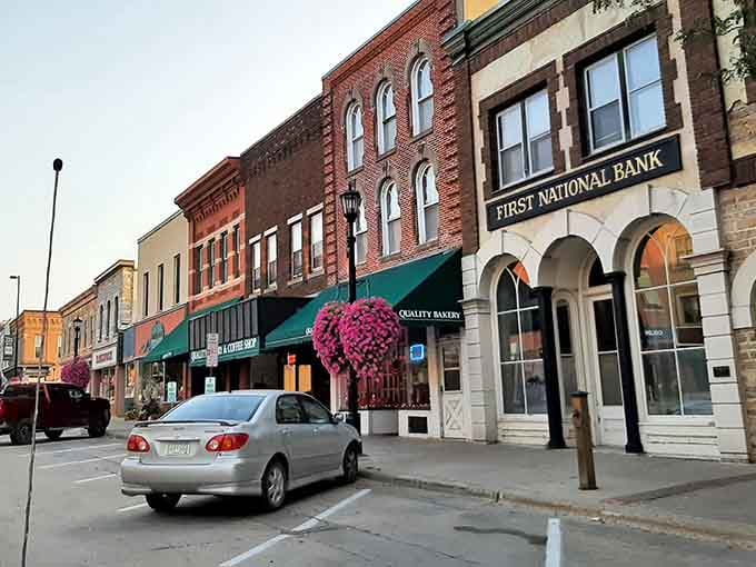 Historic brick buildings stand proud along streets where Jesse James once met his match and lost spectacularly.