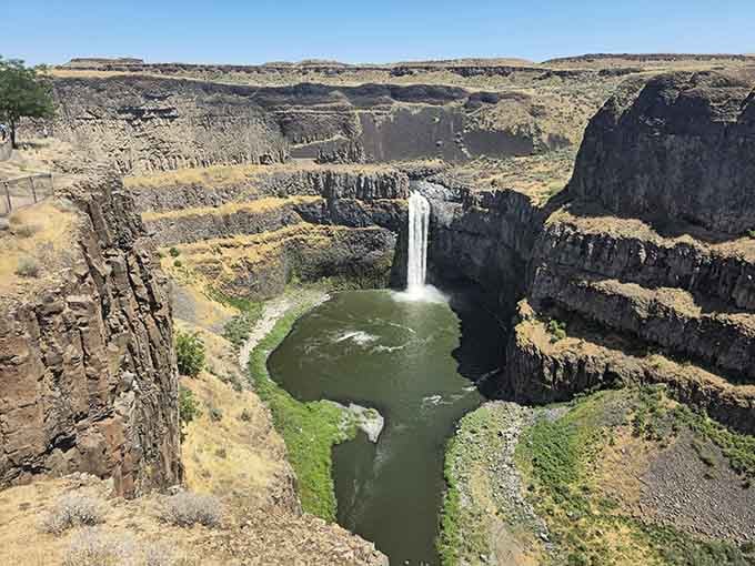 This waterfall plunges into a canyon so remote, it's like finding Narnia in eastern Washington.