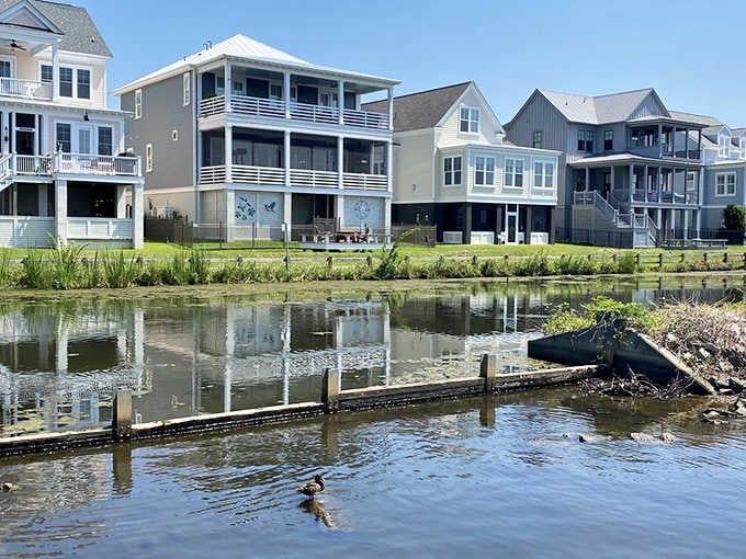 Waterfront living where porches overlook calm canals&mdash;retirement dreams are made of views exactly like this one.