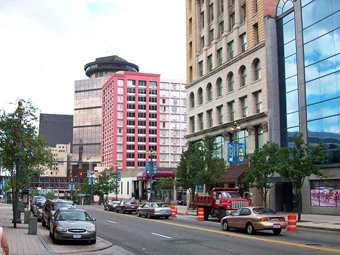 Modern towers rise alongside classic architecture, blending old and new in a city that remembers its roots.