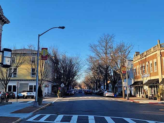 Wide sidewalks and welcoming storefronts make this the kind of place where window shopping leads to wonderful eating.